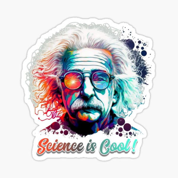 "Science is Cool - Albert Einstein - Funny Science Teacher Neon Popart ...