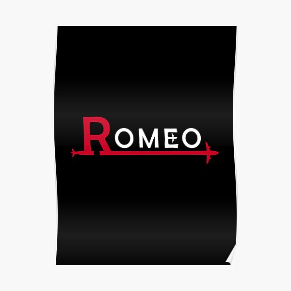 "ROMEO Aviation Phonetic Alphabet Pilot Airplane" Poster for Sale by ...