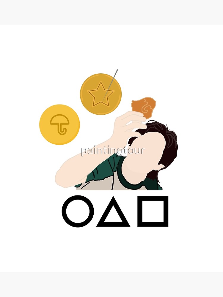 "The Squid Game player 456 & Squid game Logo " Art Print for Sale by ...