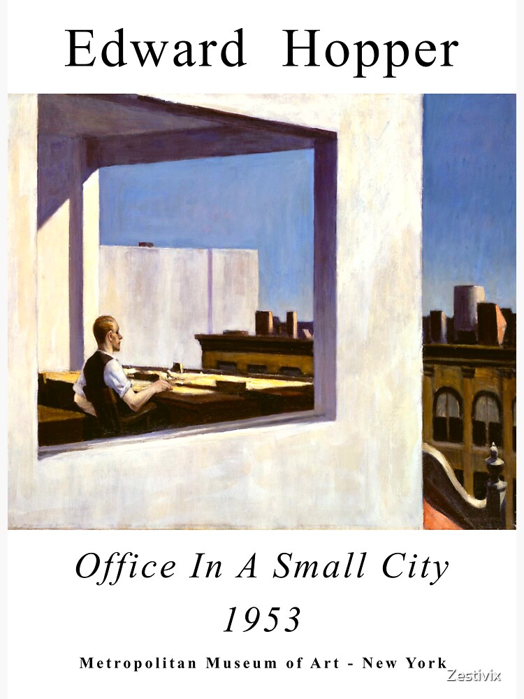 "Office in a Small City by Edward Hopper (1953). Exhibition Poster ...