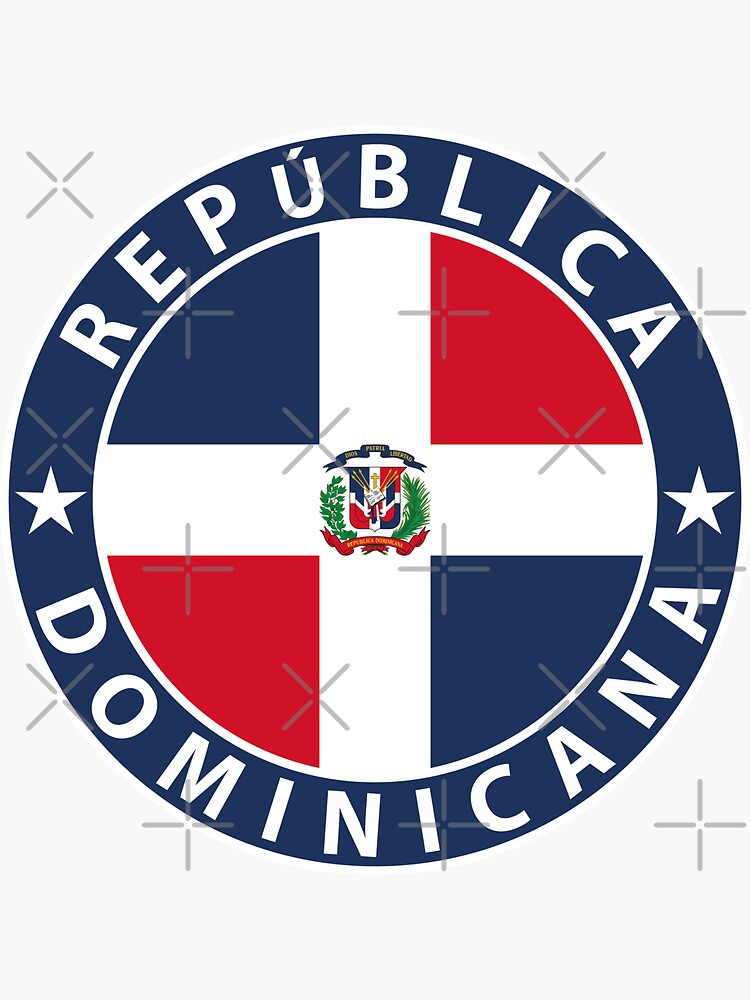 Pegatina «República Dominicana República Dominicana bandera bandera ...