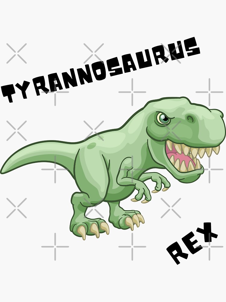 "Tyrannosaurus Rex Word Art" Sticker for Sale by BaristaHero | Redbubble
