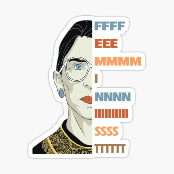 "FEMINIST" Sticker for Sale by Mannoucha | Redbubble