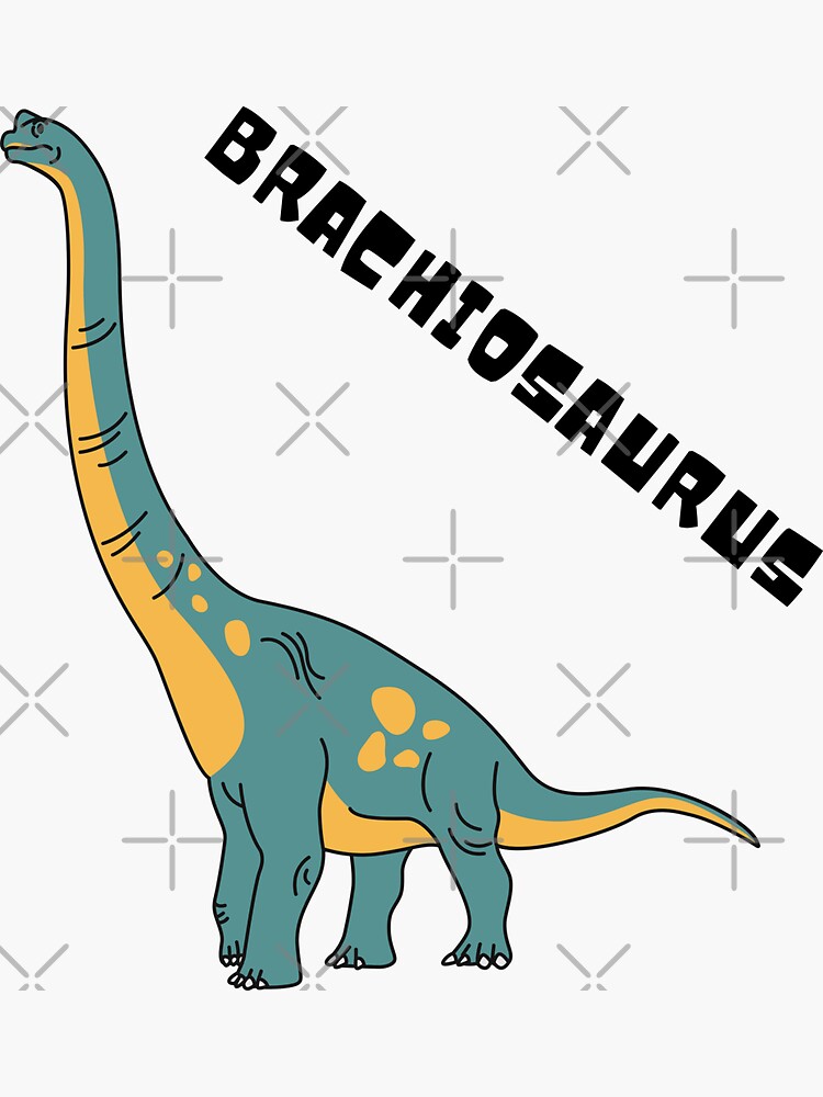 "Brachiosaurus Word Art" Sticker for Sale by BaristaHero | Redbubble