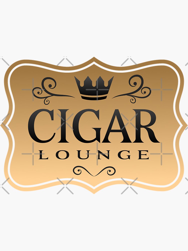 "Cigar Lounge" Sticker for Sale by NikTac | Redbubble