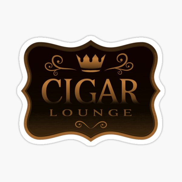"Cigar Lounge 2" Sticker for Sale by NikTac | Redbubble