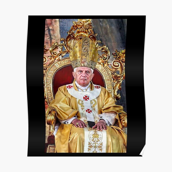 " RIP Pope Benedict XVI Painting" Poster for Sale by SamalexDesigns ...