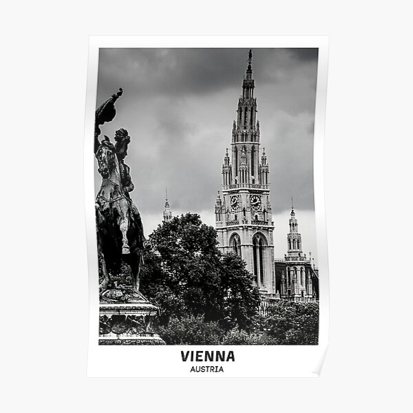 "Vienna City Austria Dorm Room Essentials Minimalist Poster Design ...