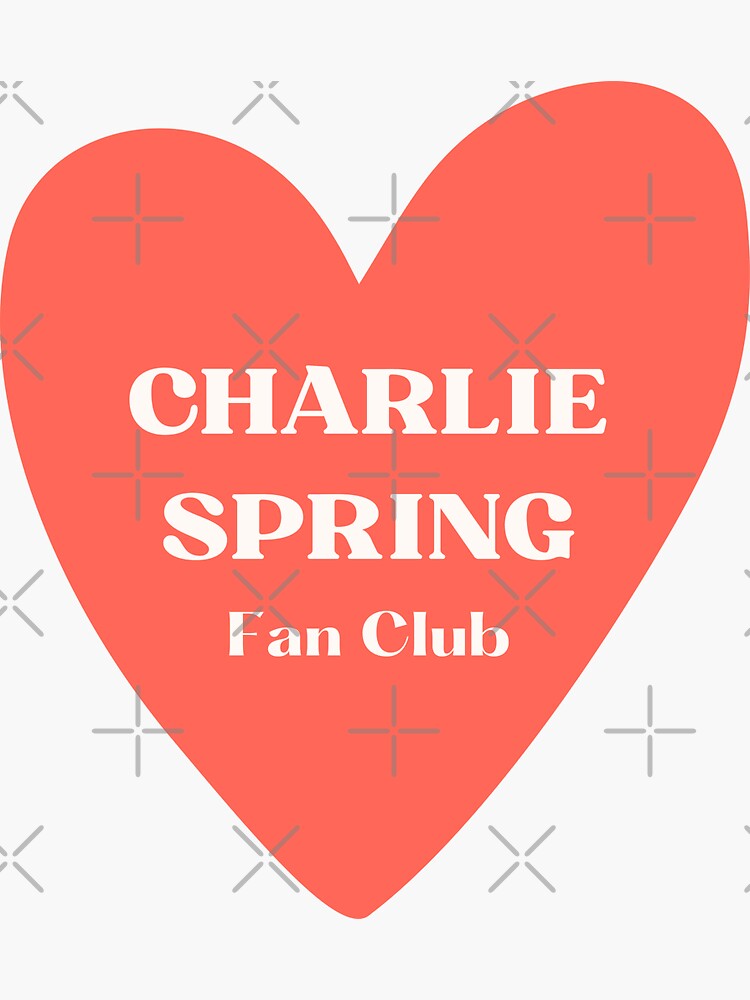 "Charlie Spring Fan Club" Sticker for Sale by velaryons | Redbubble