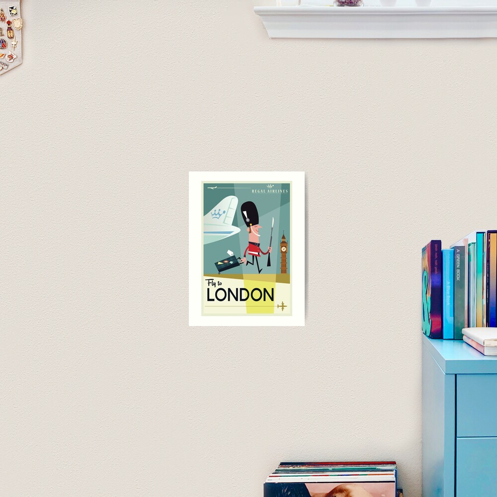 "Fly to...London poster" Art Print by GAGodel | Redbubble