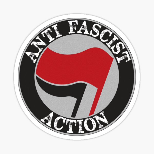 "ANTI FASCIST ACTION" Sticker for Sale by Paparaw | Redbubble