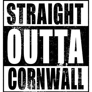 "Straight Outta Cornwall (black)" Kids T-Shirt for Sale by ...