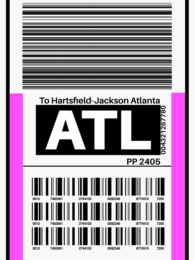 "ATL Luggage Tag Hartsfield–Jackson Atlanta International Airport ...