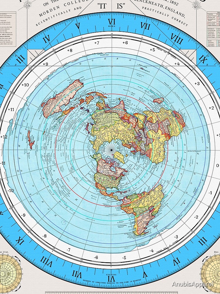 "Gleason's New Standard Map of the World (Restored version 2023)" Scarf ...