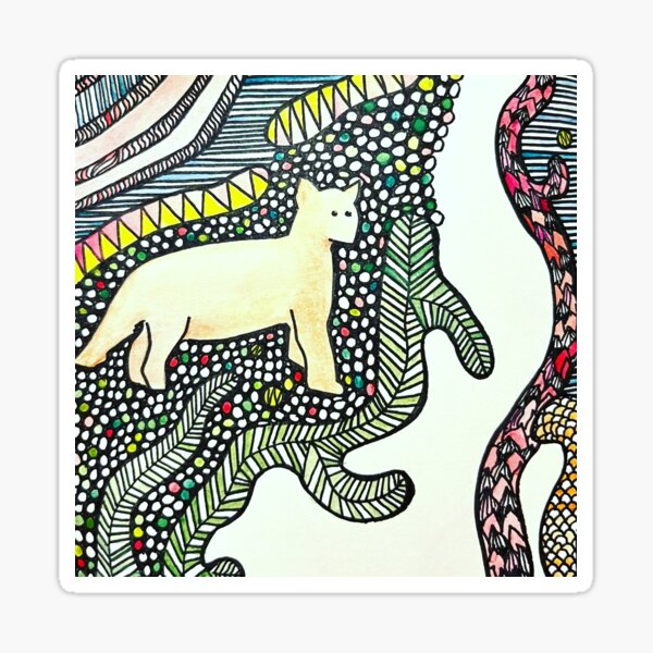 "wild animal dude" Sticker for Sale by fridosamt | Redbubble