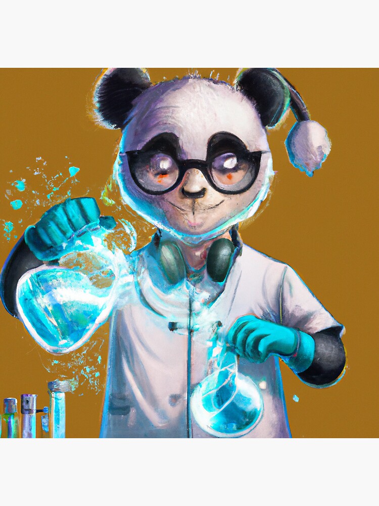 "scientist doctor panda" Sticker for Sale by Alwayssmile22 | Redbubble