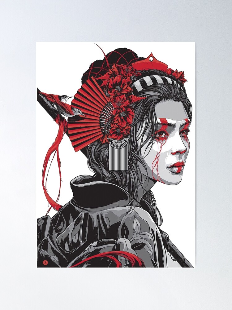 "Female Samurai" Poster for Sale by Alex Borg | Redbubble