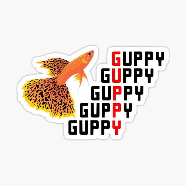 "Kraft guppy werk fish guppies guppy fish kraft " Sticker for Sale by ...