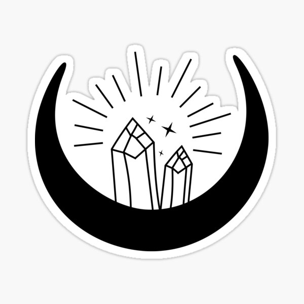 "Bejeweled Shiny Half Moon" Sticker for Sale by CelestialDezign | Redbubble