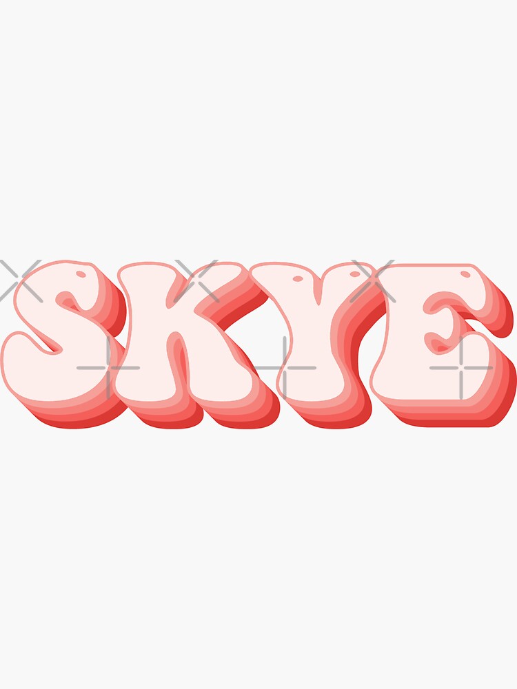 "Skye - Name" Sticker for Sale by kindxinn | Redbubble
