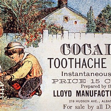 "Vintage Advertisement for Medicine with Cocaine, Toothache Drops ...