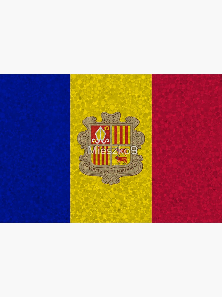 "Andorra flag on styrofoam texture" Sticker for Sale by Mieszko9 ...