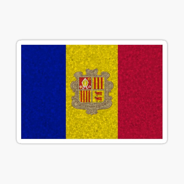 "Andorra flag on styrofoam texture" Sticker for Sale by Mieszko9 ...