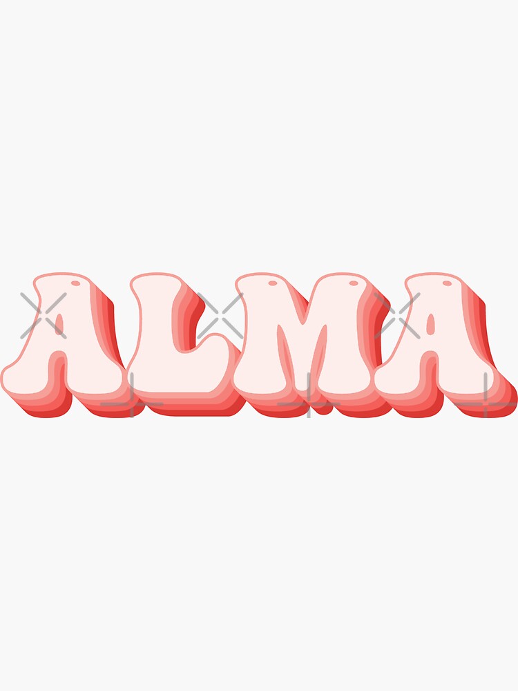 "Alma - Name" Sticker for Sale by kindxinn | Redbubble