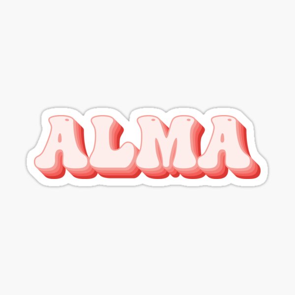 "Alma - Name" Sticker for Sale by kindxinn | Redbubble