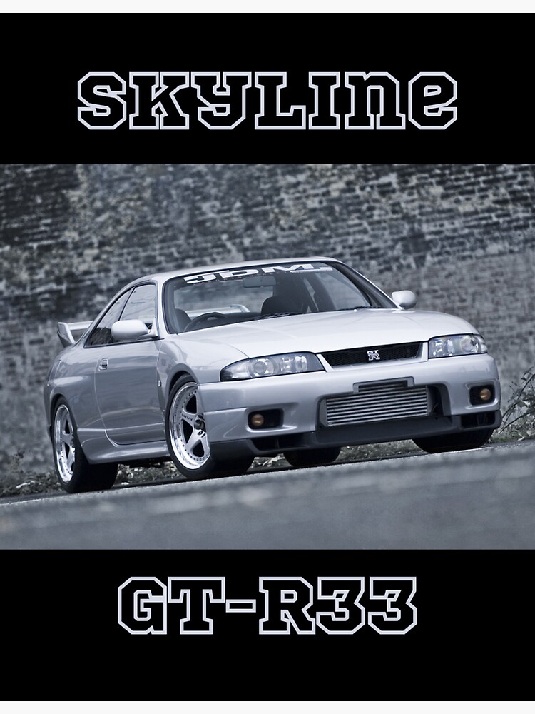 "Nissan Skyline GT-R33 - Design" Sticker for Sale by Trevor1984 | Redbubble