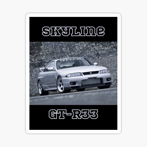 "Nissan Skyline GT-R33 - Design" Sticker for Sale by Trevor1984 | Redbubble