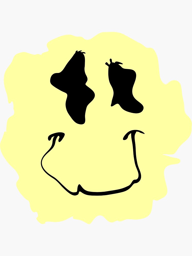 "Smiley distorted sticker " Sticker for Sale by stickersjen | Redbubble