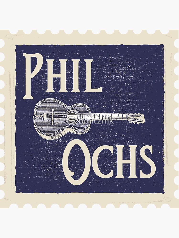"Phil Ochs Stamp" Sticker for Sale by Schmitzmk | Redbubble