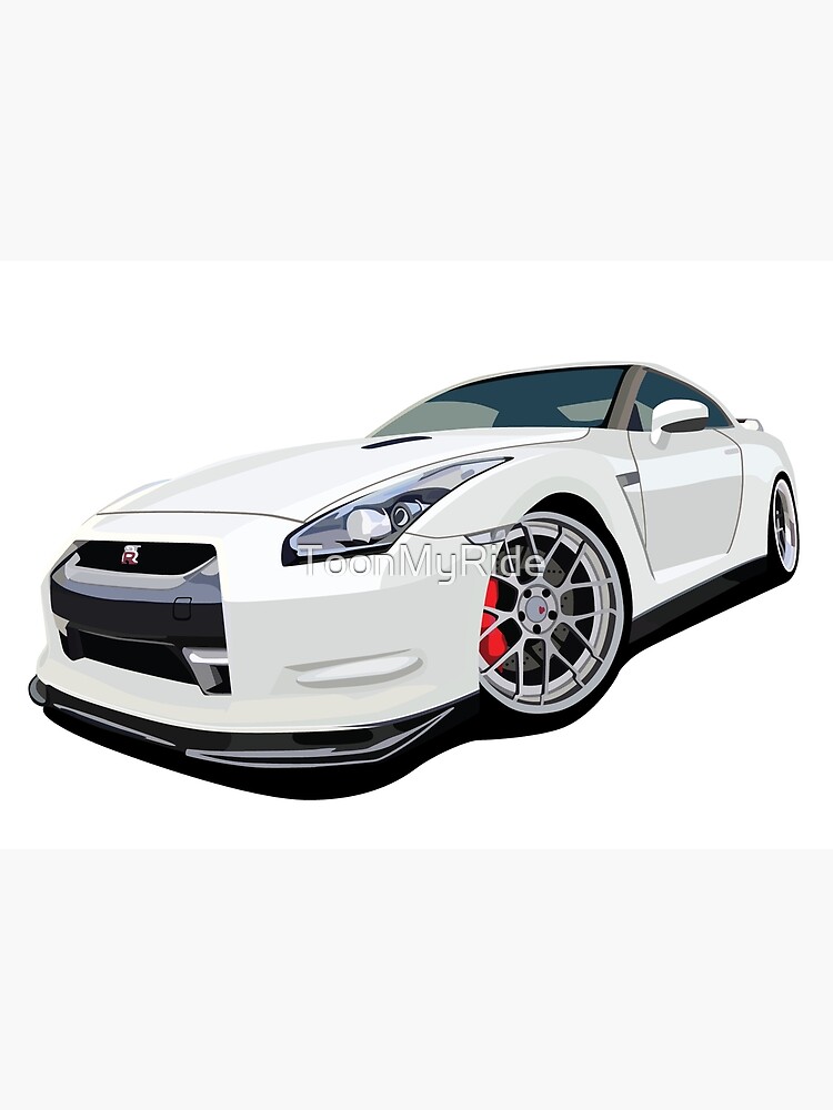 "R35 GTR Cartoon" Art Print by ToonMyRide | Redbubble
