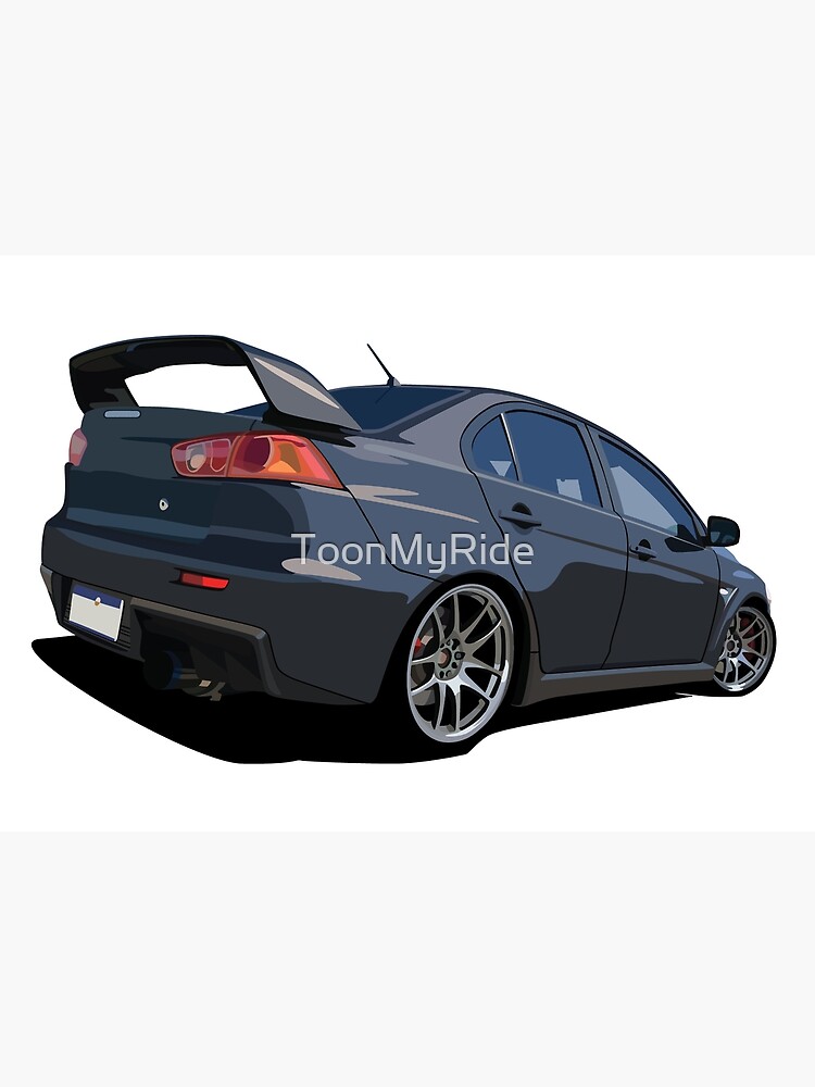 "Evo X Cartoon" Poster for Sale by ToonMyRide | Redbubble