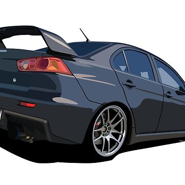 "Evo X Cartoon" Poster for Sale by ToonMyRide | Redbubble