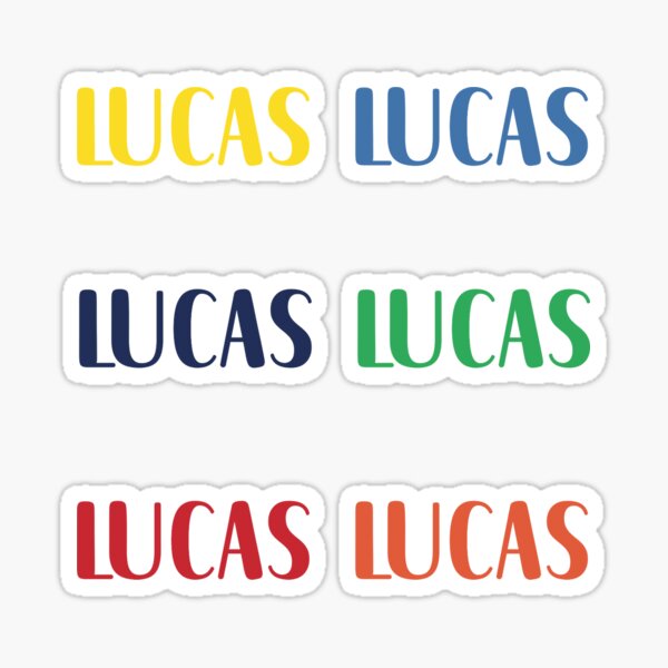 "Sticker Sheet pack for Name Lucas" Sticker for Sale by Alima-Designs ...
