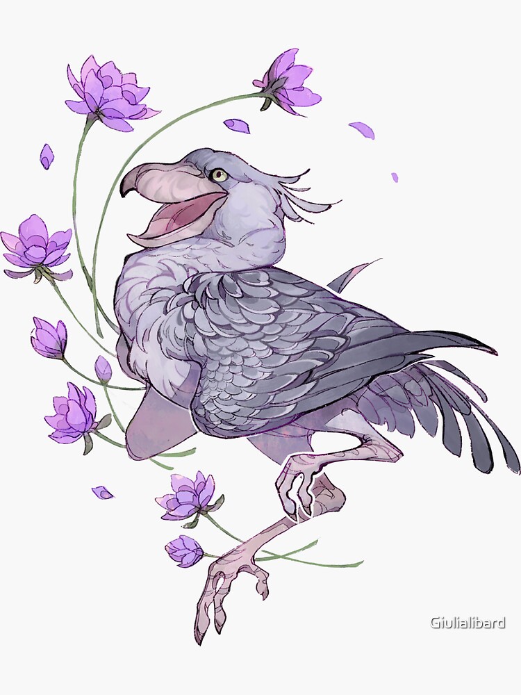 "Shoebill stork " Sticker for Sale by Giulialibard | Redbubble