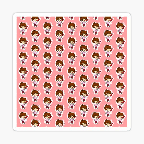 "Yumi loving stamp in pink" Sticker for Sale by UgaMaru | Redbubble