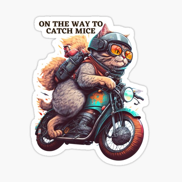 "the anime cat is on its way to catch zombie rats" Sticker for Sale by ...