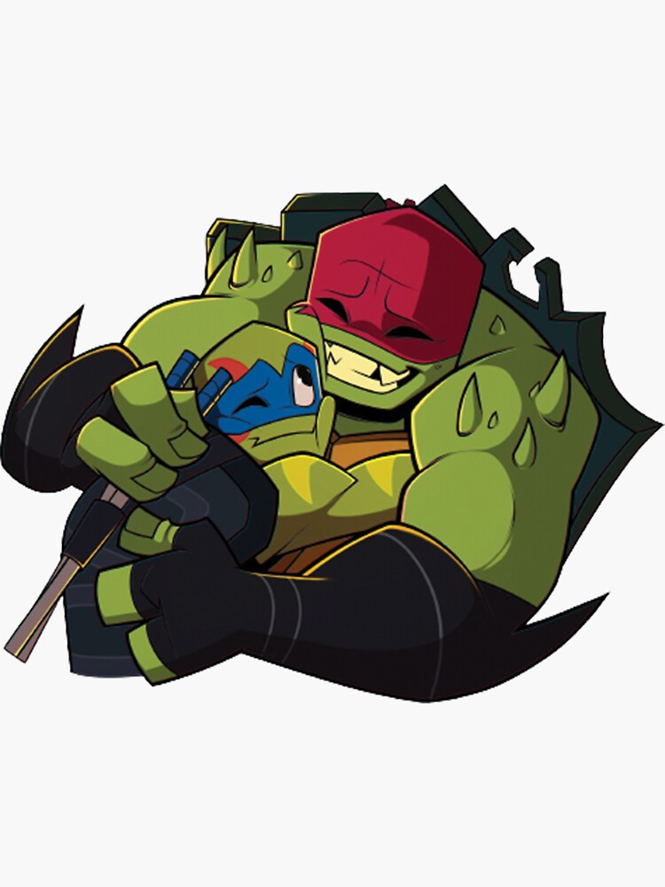 "Raph and Leo hug" Sticker for Sale by JustArtForFans | Redbubble