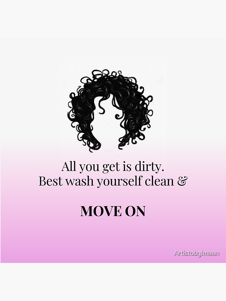 "Clean yourself and MOVE ON – GINNY & GEORGIA art illustration" Sticker ...