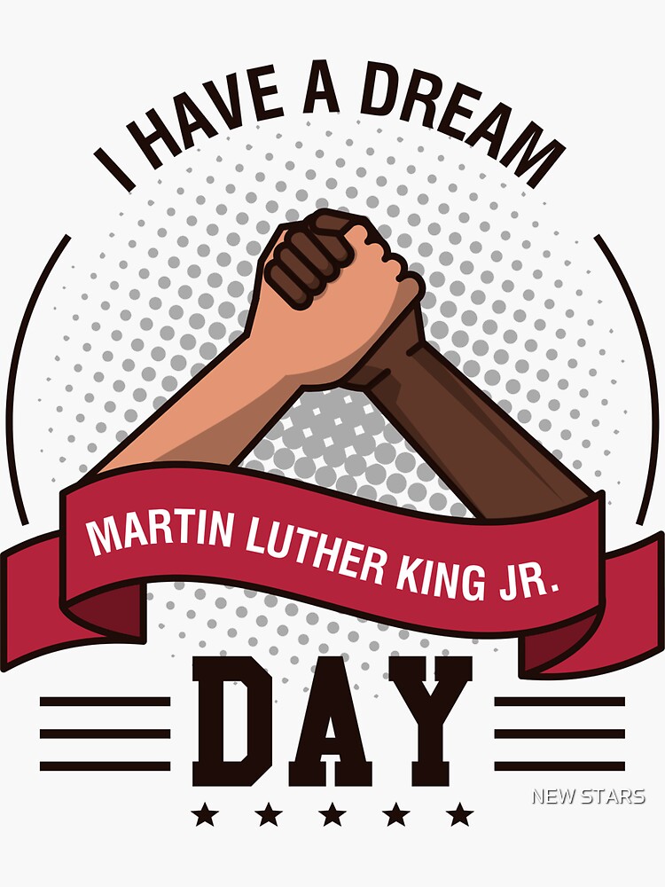 "martin luther king jr" Sticker for Sale by amineSTARS | Redbubble