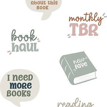 "Reading journal stickers" Sticker for Sale by indiebookster | Redbubble