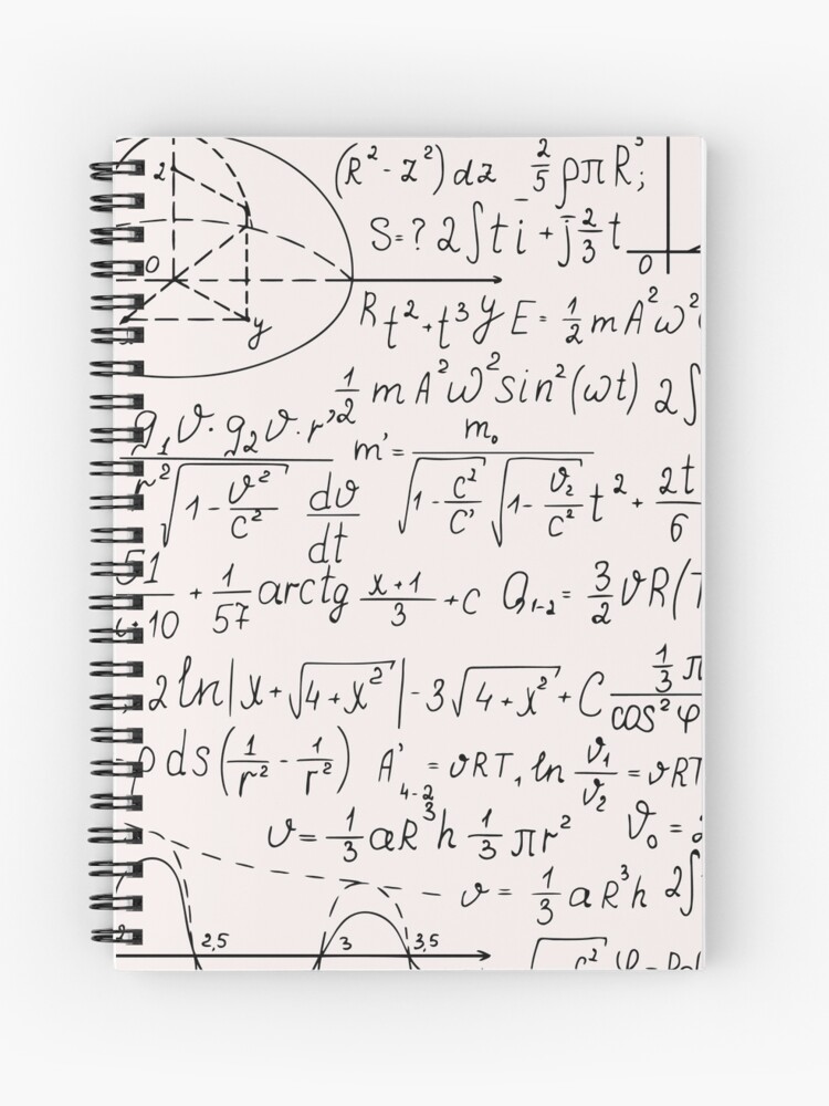 "Math Formulas And Numbers, i love math formula and numbers" Spiral ...