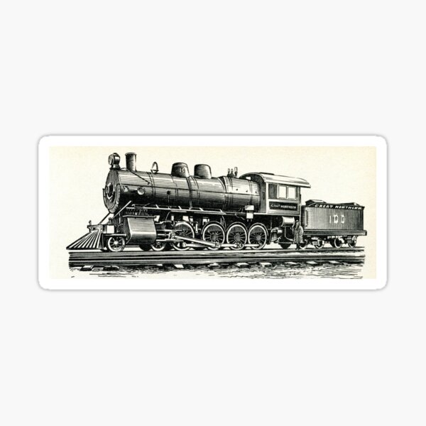 "Steam Locomotive" Sticker for Sale by TechLaughs | Redbubble
