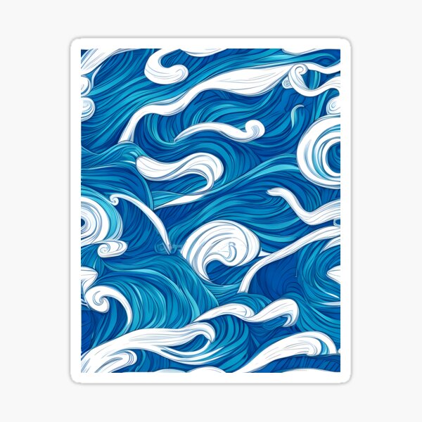 "Waves and Tides" Sticker for Sale by Bizaire | Redbubble