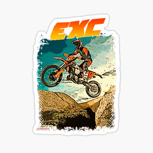 "KTM EXC Enduro" Sticker for Sale by Evomotoarte | Redbubble
