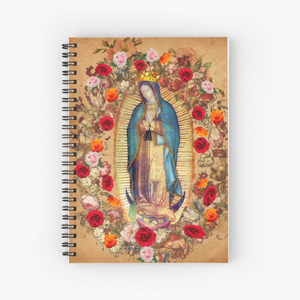 "Our Lady of Guadalupe Virgin Mary Catholic Mexico " Spiral Notebook ...