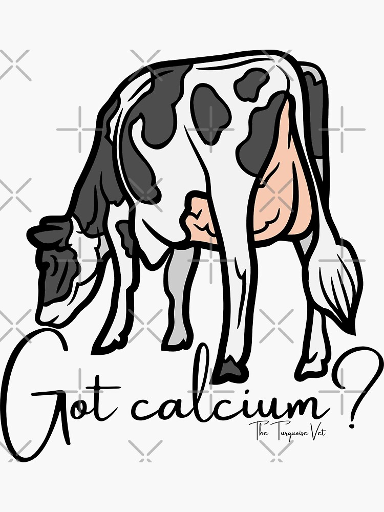 "Got Calcium?" Sticker for Sale by TheTurquoiseVet | Redbubble